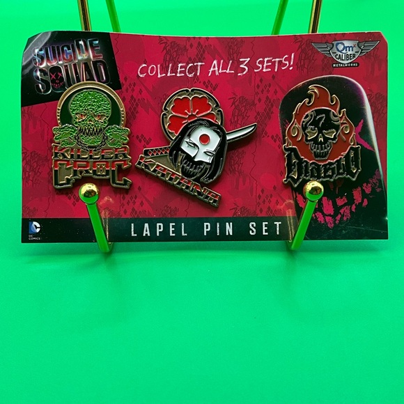 DC Comics | Other | New Suicide Squad 3 Pin Set Killer Croc Katana ...